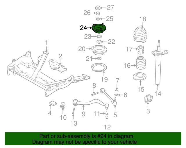 31331091709 Верхняя опора амортизационной стойки BMW | Запчасти на DRIVE2