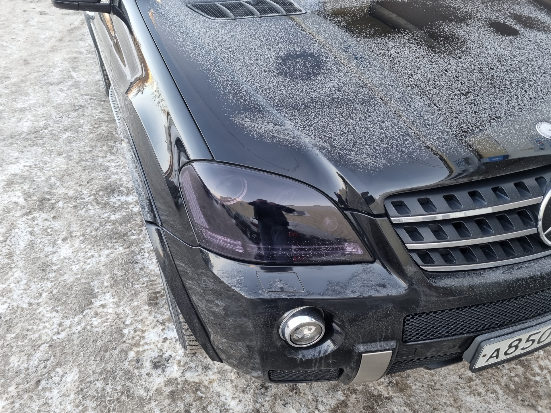 Фотохромная пленка для фар — Mercedes-Benz M-Class (W164), 5,5 л, 2008 ...