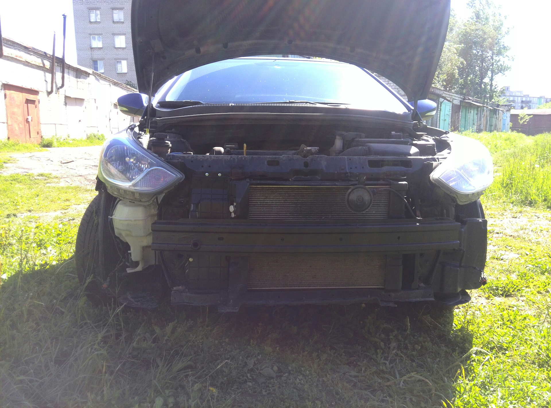 Защита ремня генератора — Hyundai Solaris, 1,4 л, 2011 года ...