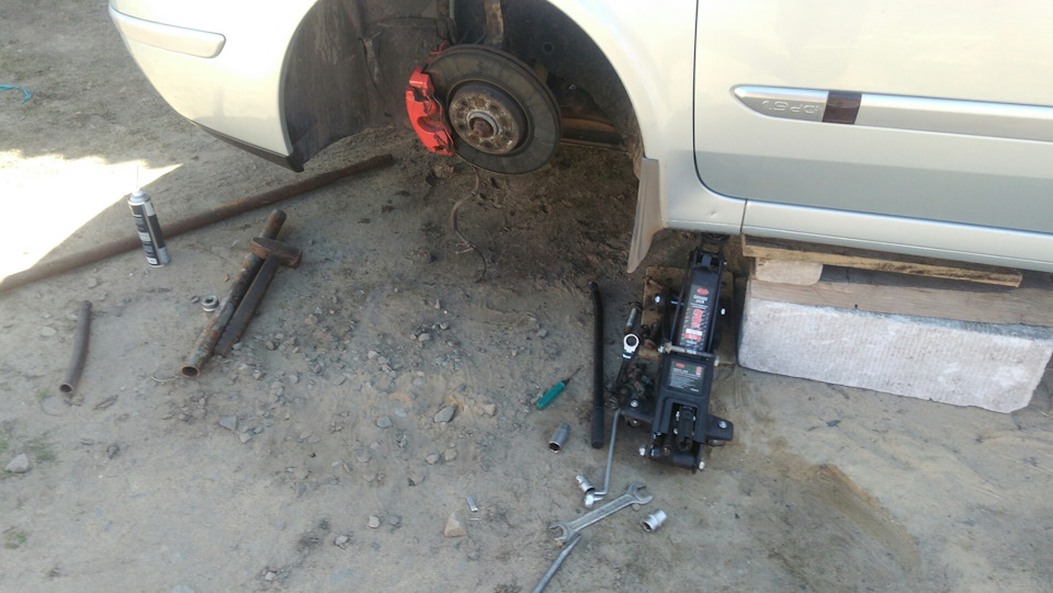 Подвеска передняя замена всего) — Renault Laguna II, 1,9 л, 2001 года ...