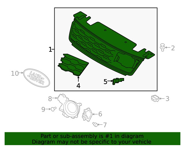 LR138516 Решетка Jaguar Land Rover | Запчасти на DRIVE2