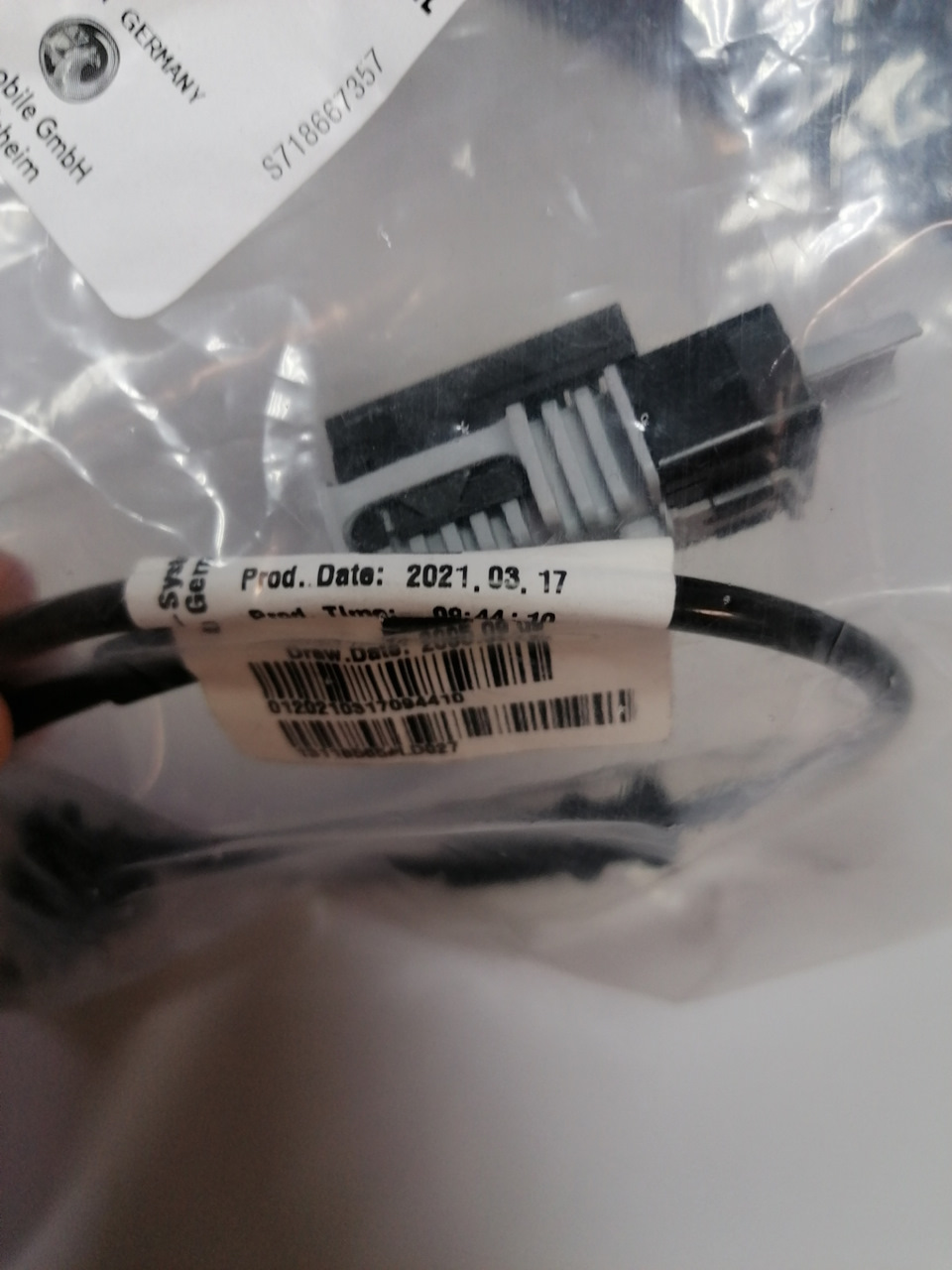 Жгут передний промежуточный левый/правый датчика ABS — Opel Astra H, 1 ...