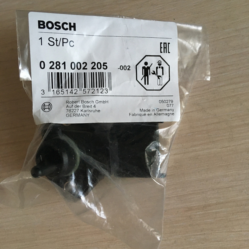 0281002205 Датчик давления наддува BOSCH | Запчасти на DRIVE2