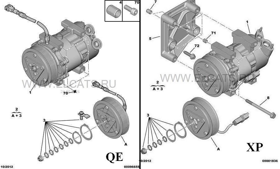 Компрессор кондиционера — Peugeot 206, 1,4 л, 2007 года | визит на ...