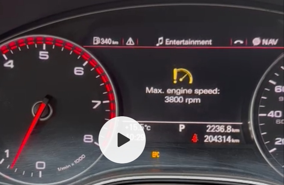 регулярно появляется надпись max. engine speed of 3,800 rpm — Audi A6 ...