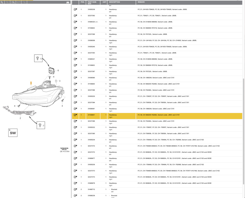 Вечная тема подбора запчастей — Volvo XC60 (2G), 2 л, 2020 года ...