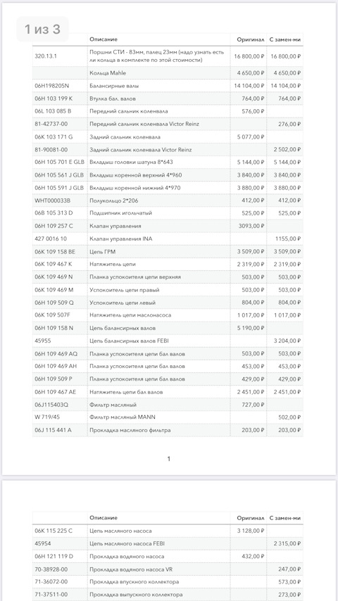 06H105561JGLB Вкладыш VAG | Запчасти на DRIVE2