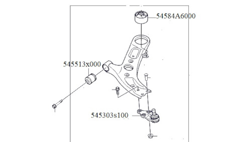 54584A6000 Сайлентблок рычага подвески KIA HYUNDAI | Запчасти на DRIVE2