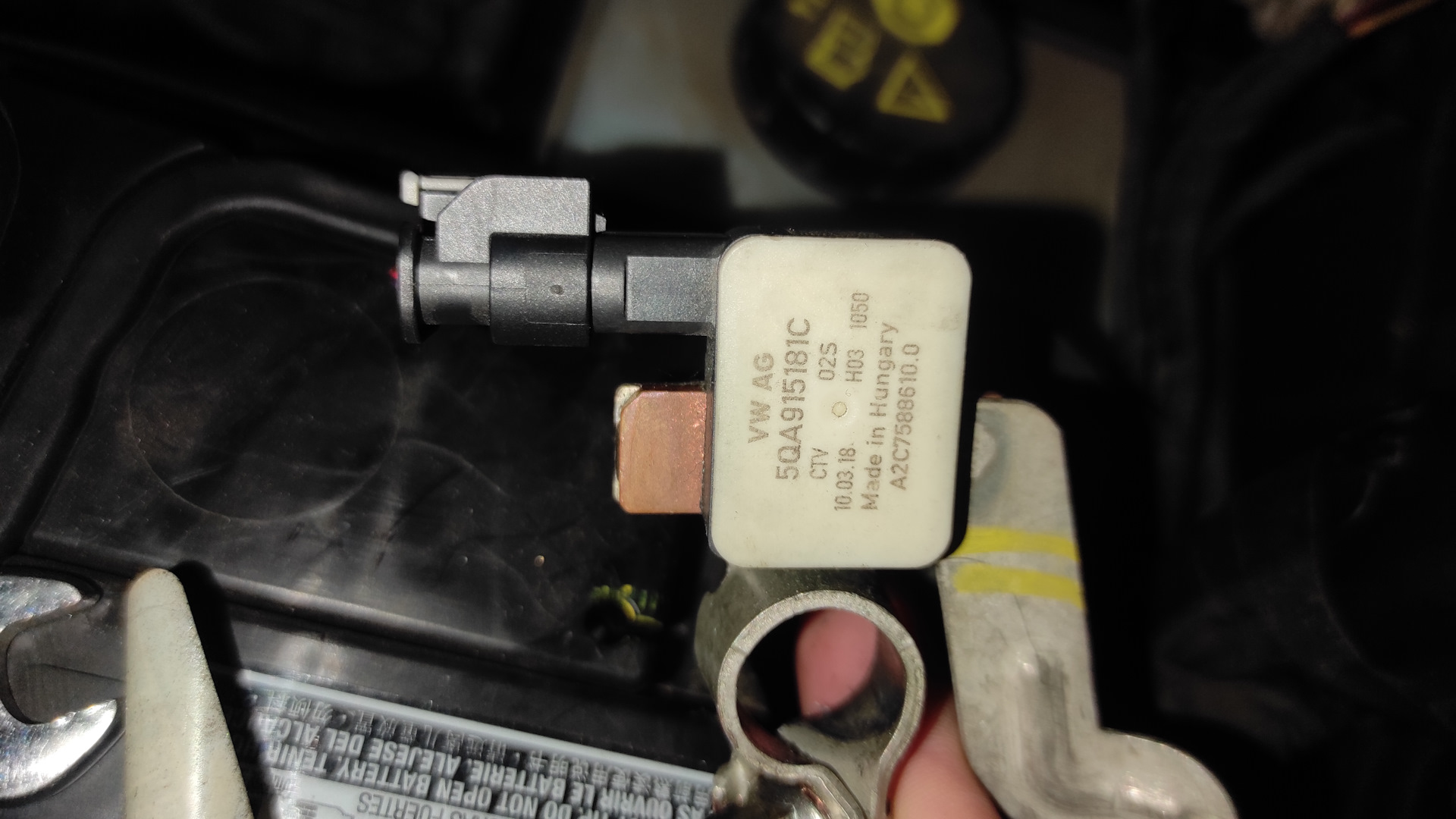 Накрылся датчик контроля заряда АКБ. — Skoda Kodiaq (1G), 2 л, 2018 ...