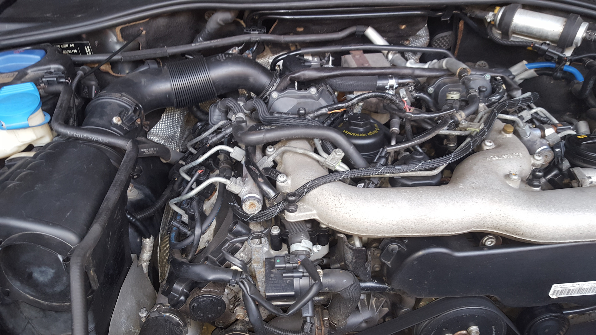 Замена шланга ВКГ и воздушного фильтра — Volkswagen Touareg (1G), 3 л ...