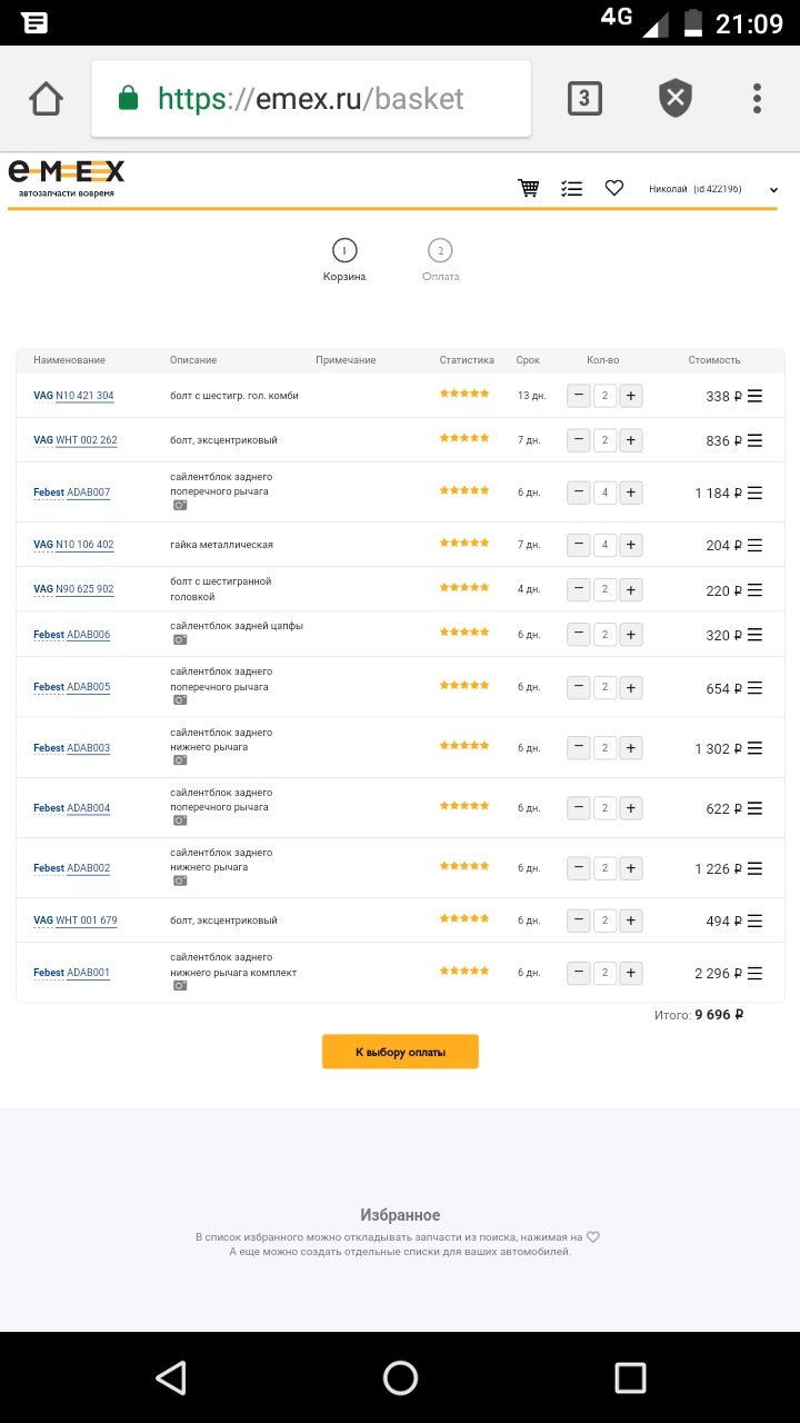 Сайлентблоки задней подвески — Audi A4 (B6), 2,4 л, 2003 года ...