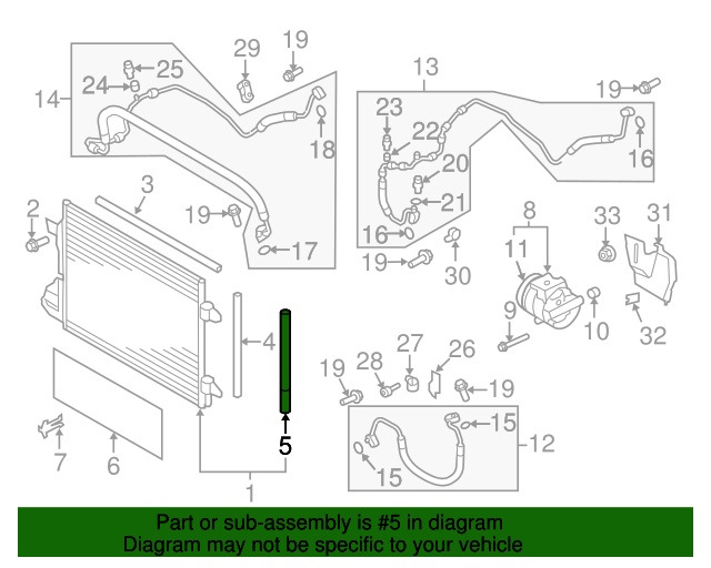 5N0298403 Вставка сушителя VAG | Запчасти на DRIVE2