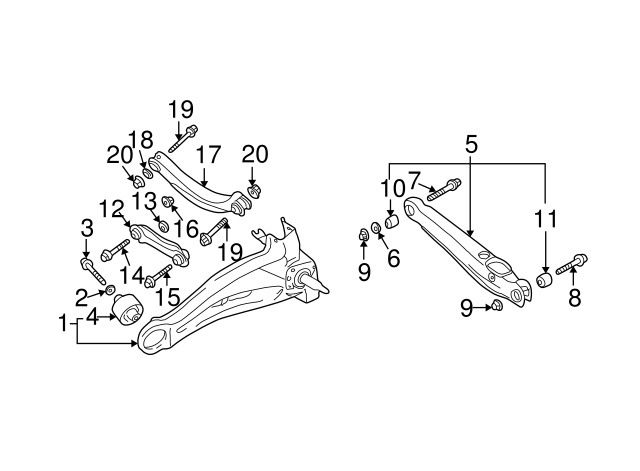 4113A041 РЫЧАГ ЗАДНЕЙ ПОДВЕСКИ В СБОРЕ, НИЖНИЙ Mitsubishi | Запчасти на ...
