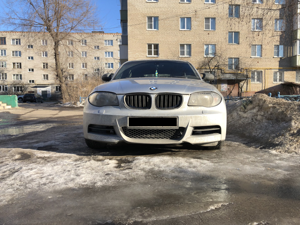 76] Установка переднего бампера M-Tech от E82 (S715A) — BMW 1 series ...
