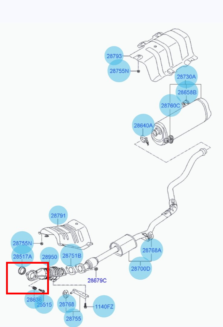 Замена графитового кольца на приемной трубе — Hyundai i20 (1G), 1,4 л ...