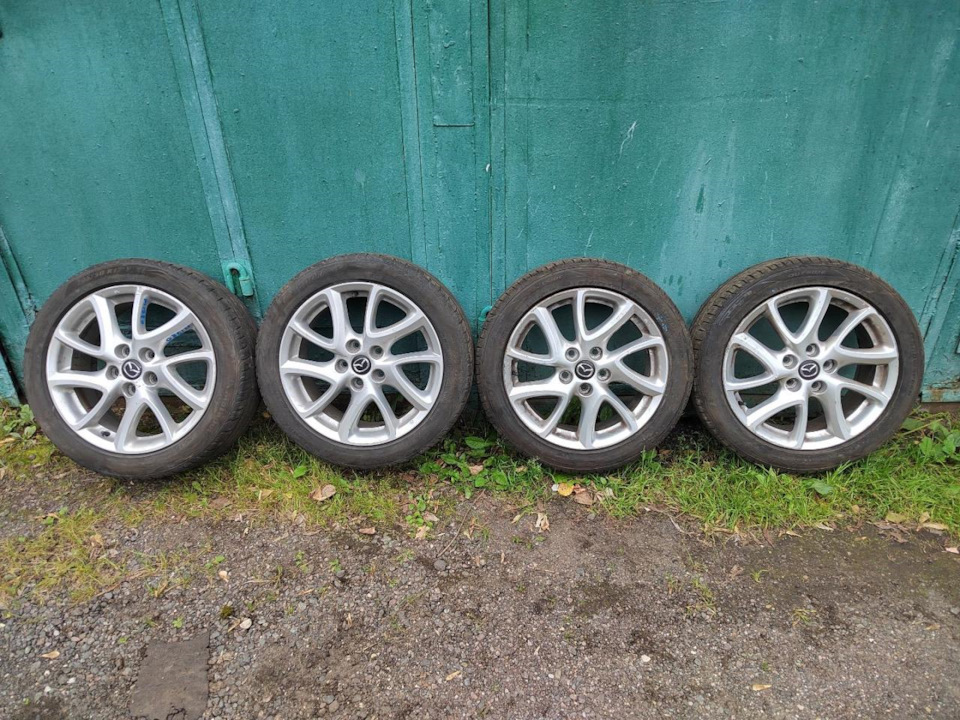 Литые диски Mazda 7Jx17 ET52,5 5x114,3 на Mazda 3 (2G) BL. Б/у | 25 000 ...
