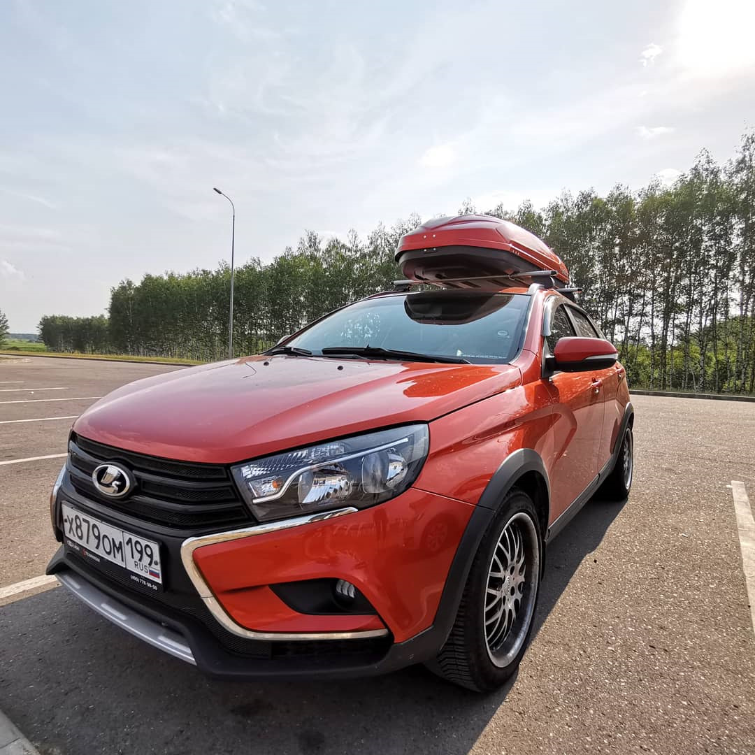 Поездка на юга — поведение авто с автобоксом на трассе — Lada Vesta SW Cross (1G), 1,8 л, 2017 ...