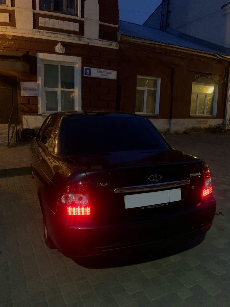 Диодные задние фонари — Lada Приора седан, 1,6 л, 2007 года | стайлинг ...