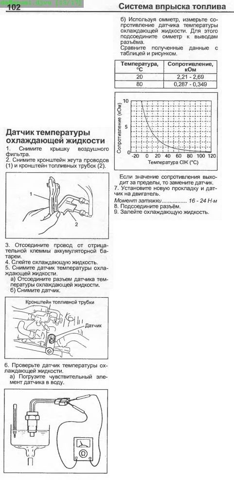 Датчик температуры антифриза TAMA HS104 — Mazda Verisa, 1,5 л, 2009 ...