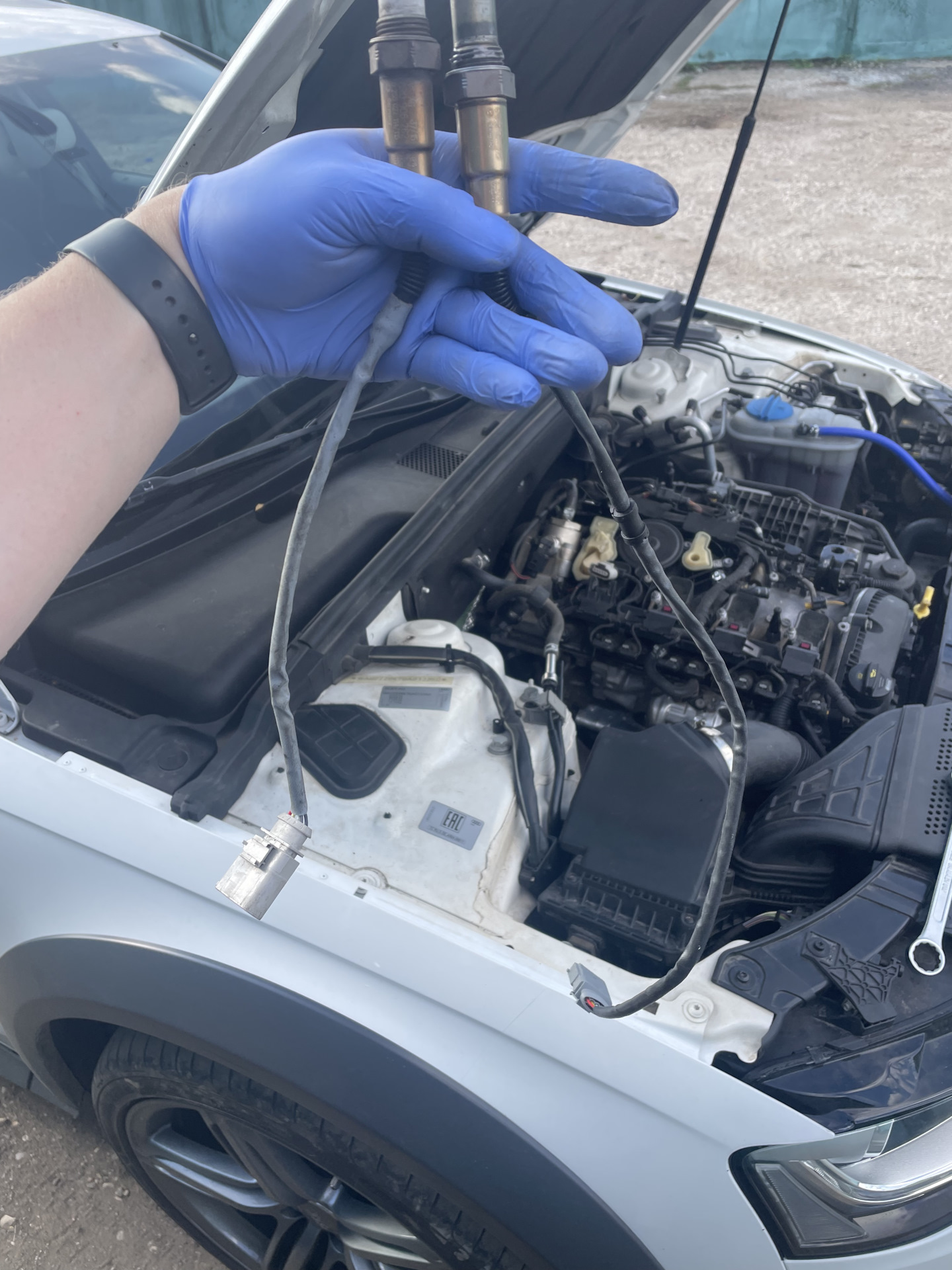 Турбина, лямда, клапан адсорбера — Audi A4 Allroad (B8), 2 л, 2015 года ...