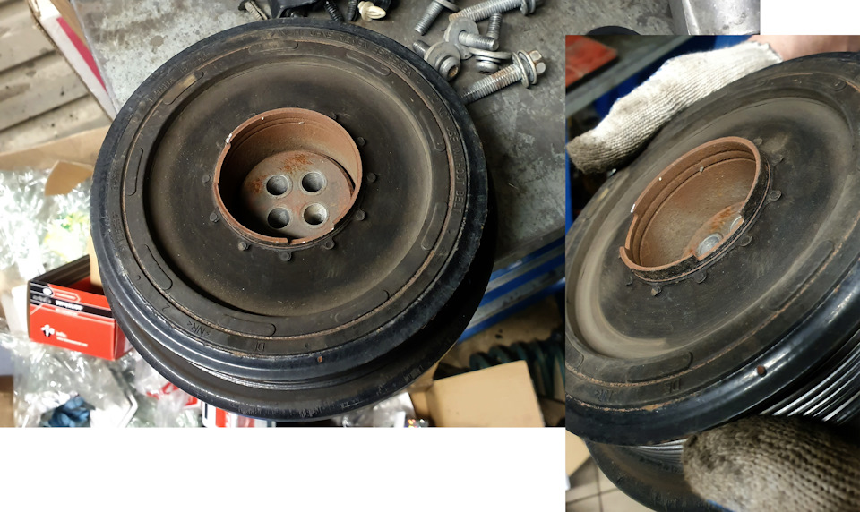 Демпфер крутильных колебаний. Опоры двигателя. — BMW 5 series Gran ...