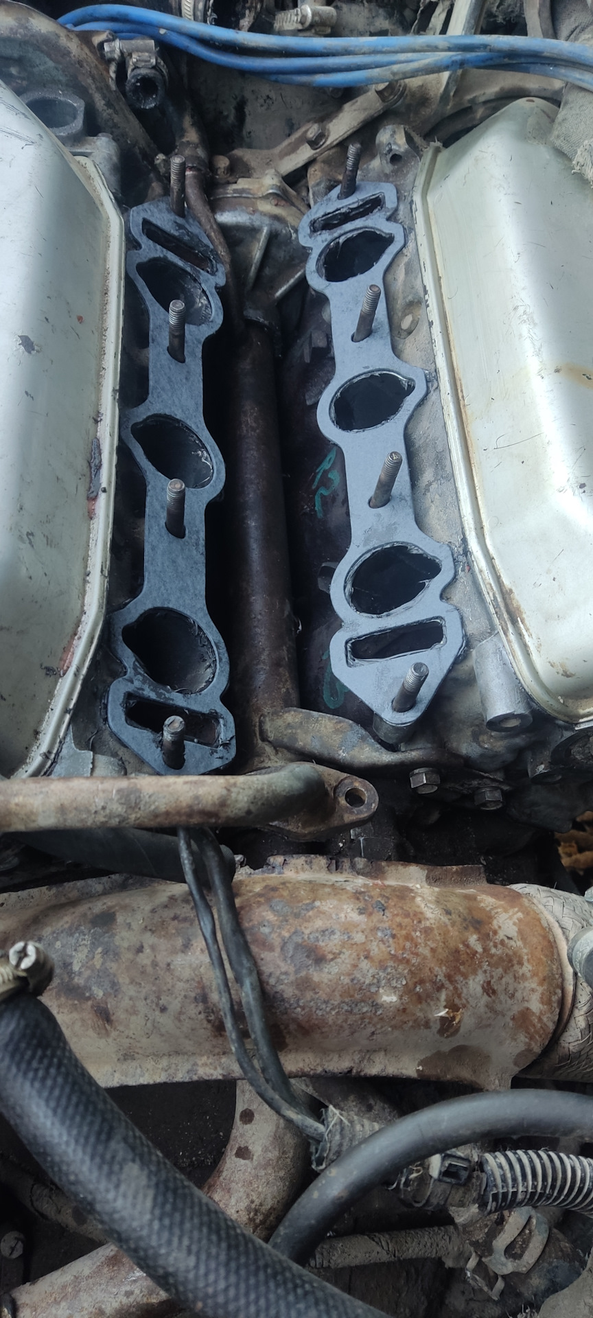 Прокладка под впускной коллектор 6g72 — Dodge Caravan III, 3 л, 1999 ...