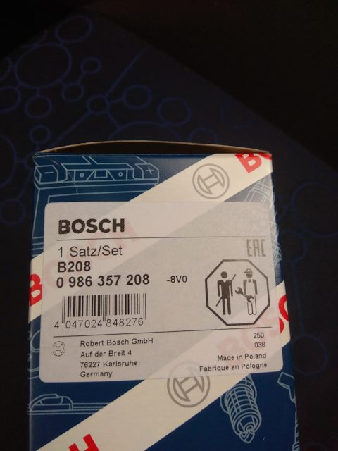 0986357208 Комплект высоковольтных проводов BOSCH | Запчасти на DRIVE2