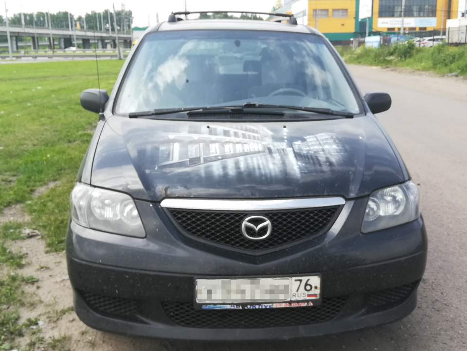 Повесил картину на стену. В смысле поменял капот. — Mazda MPV II, 3 л, 2003 года | кузовной ...