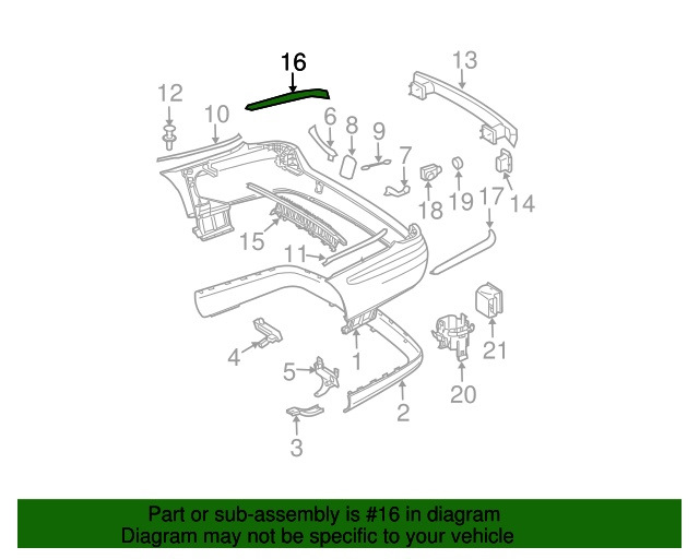 A2118852821 Накладка бампера заднего Mercedes | Запчасти на DRIVE2