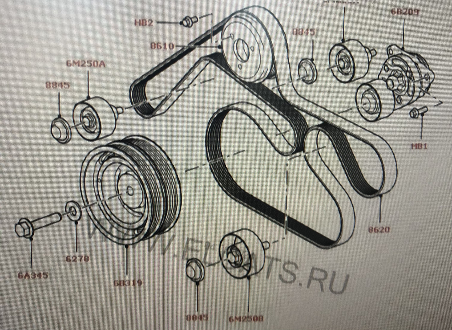 Внеплановая замена роликов и натяжителя — Land Rover Range Rover (3G ...