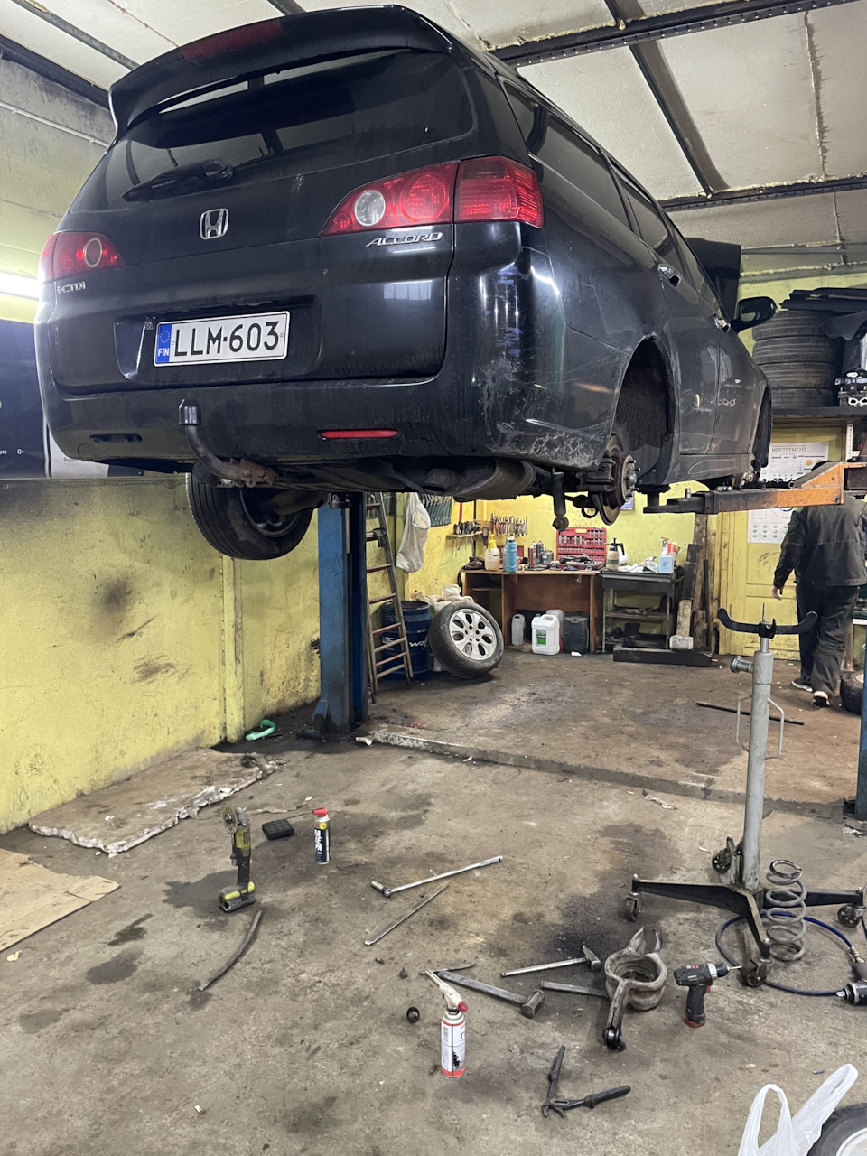 Подвеска, развальные болты — Honda Accord (7G), 2,2 л, 2006 года ...