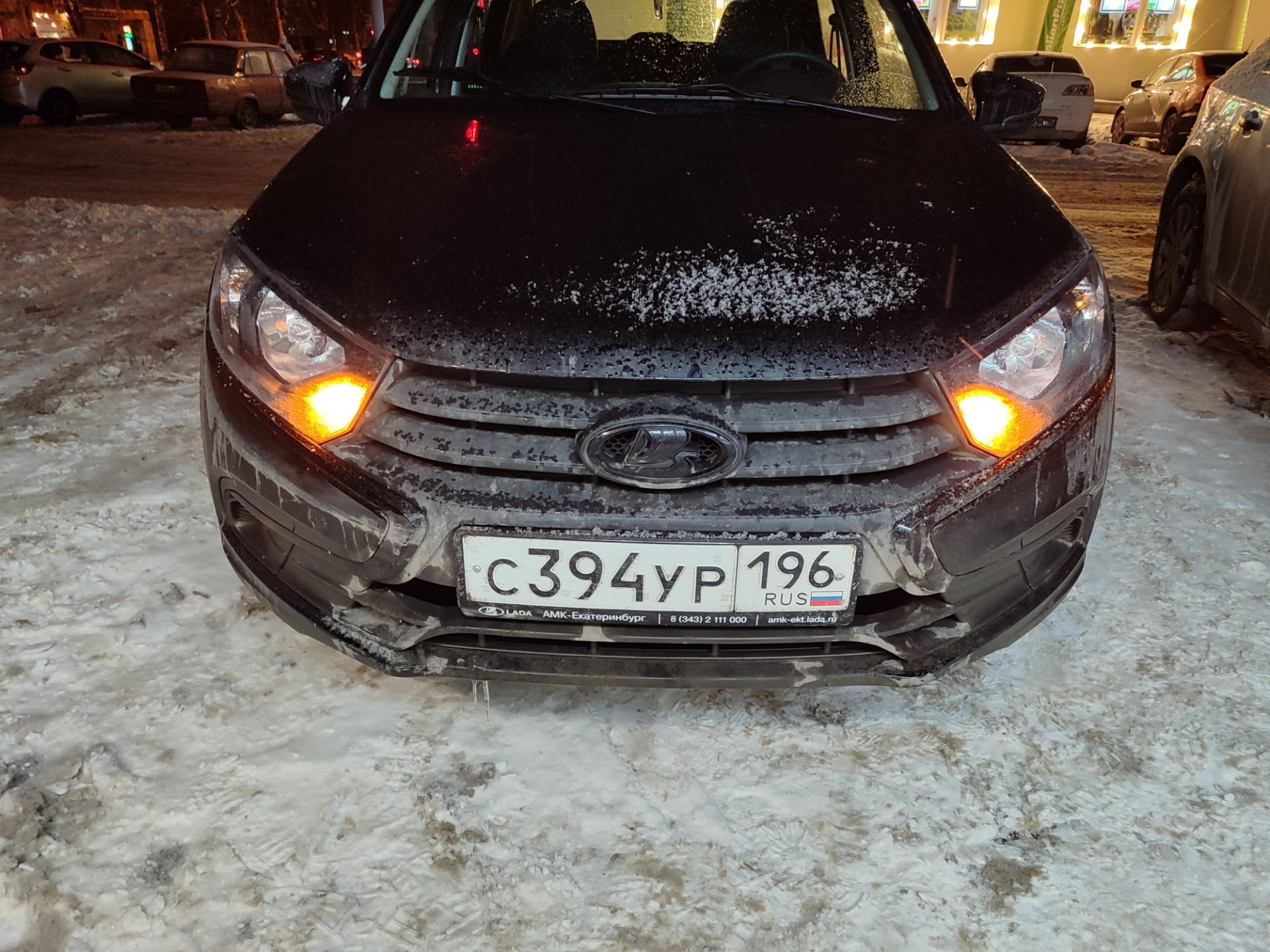 #22 Светодиодные оранжевые ДХО — Lada Гранта (2G) FL, 1,6 л, 2023 года ...