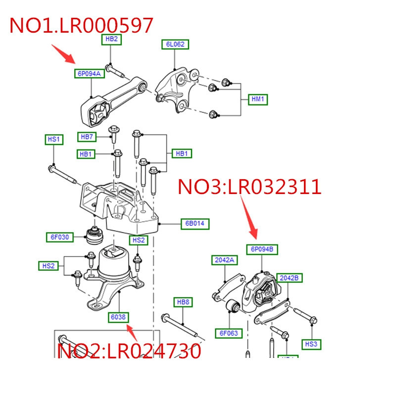 LR000597 Подушка опоры двигателя Jaguar Land Rover | Запчасти на DRIVE2