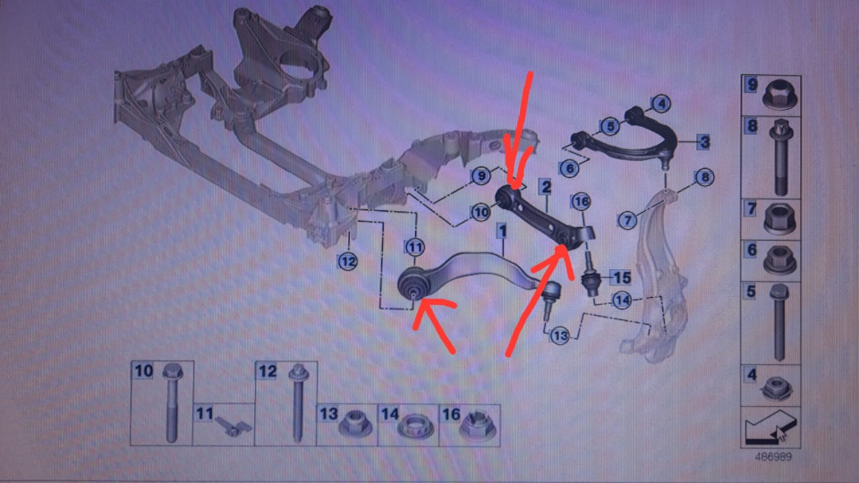 Подвеска. Приговорили передние рычаги. — BMW 7 series (G11/G12), 4,4 л ...