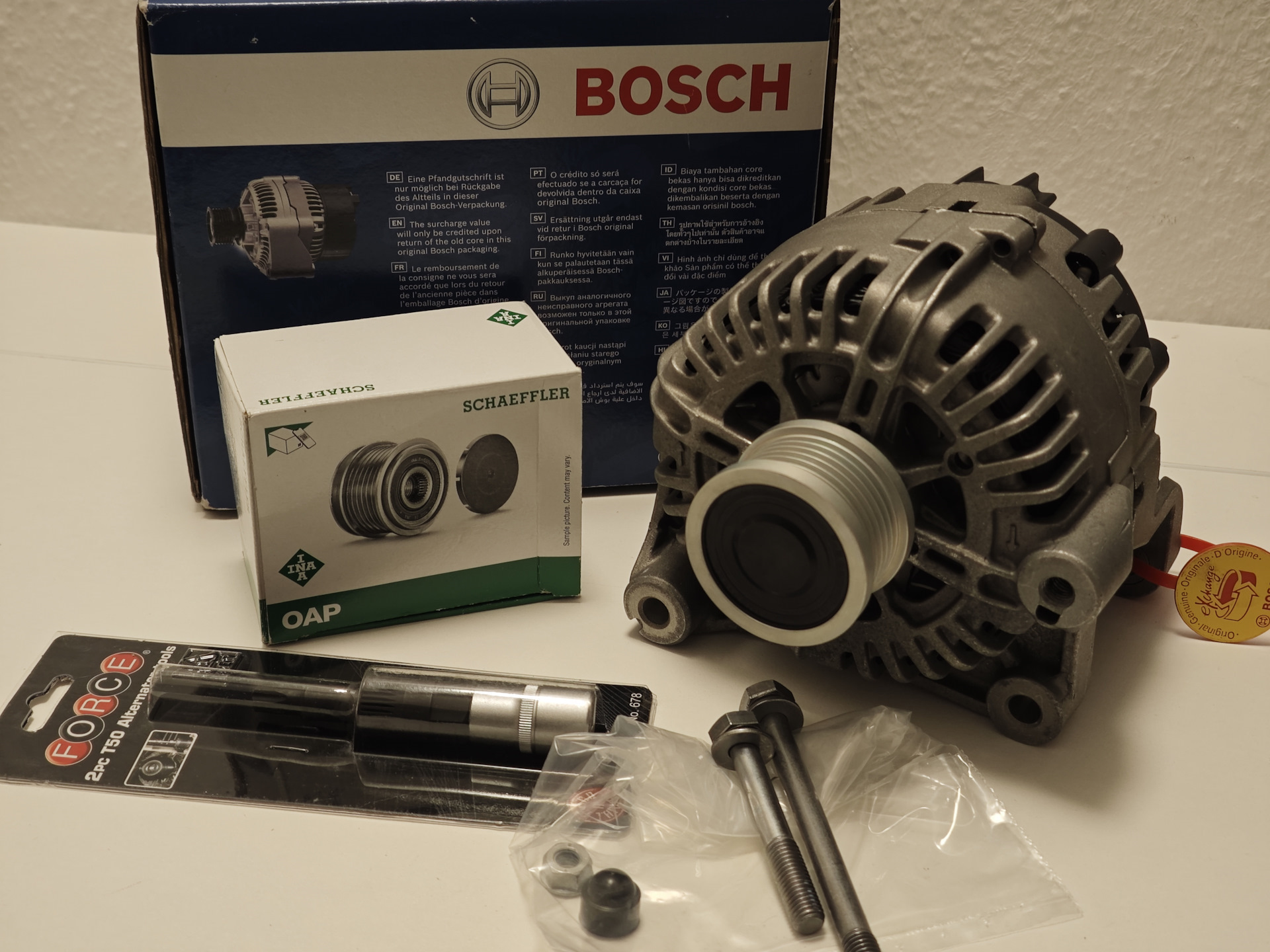 Оригинальный оборотный компактный генератор Bosch (+ установка муфты ...