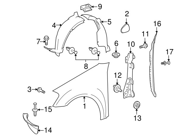 A1648802805 Подкрылок передний правый Mercedes | Запчасти на DRIVE2