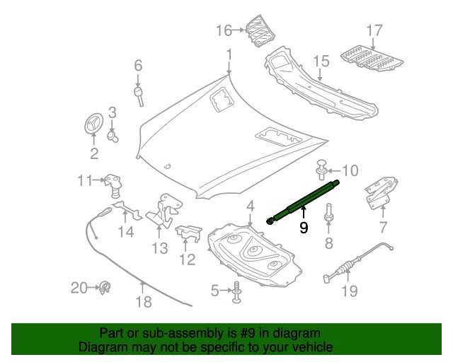A1648800029 Упор газовый капота Mercedes | Запчасти на DRIVE2