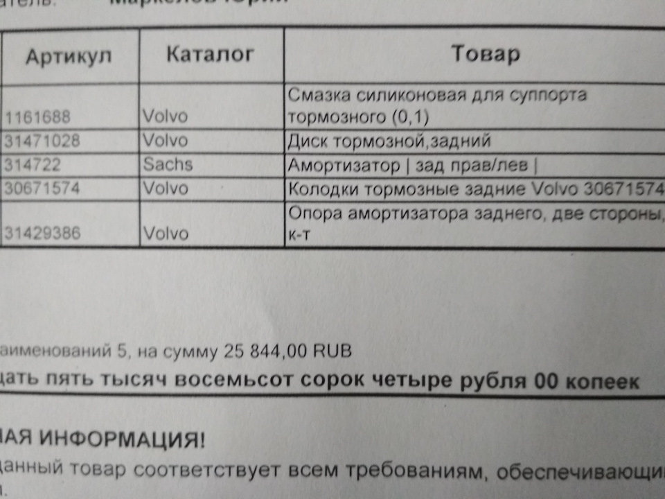 31429386 Опора амортизатора заднего Volvo | Запчасти на DRIVE2
