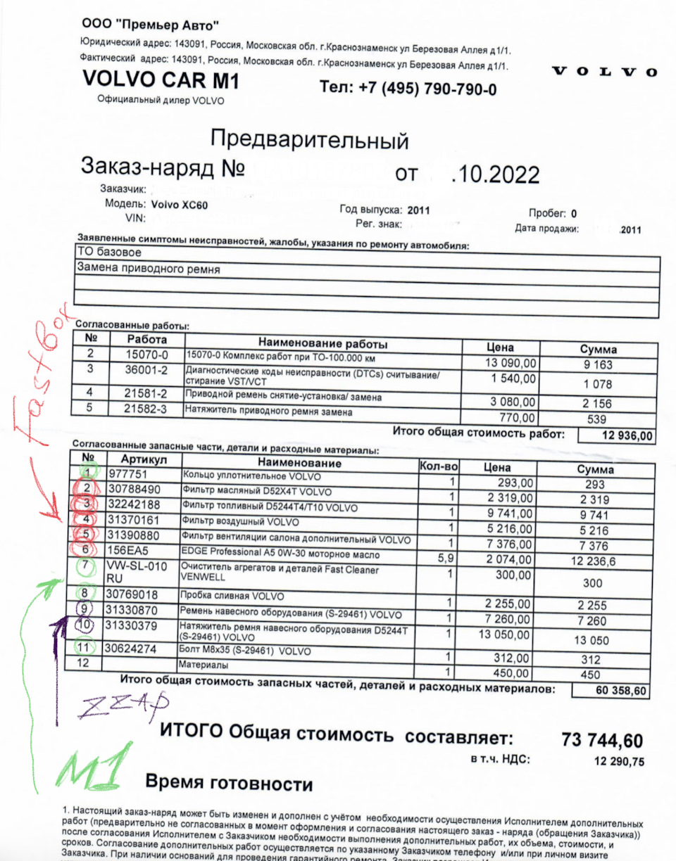 Снова о поиске запчастей или пару слов об экономии — Volvo V90 Cross ...