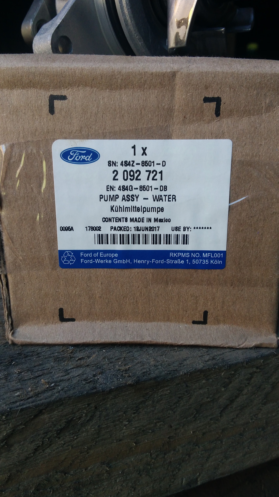 2092721 Насос водяной Duratec-HE Ford | Запчасти на DRIVE2