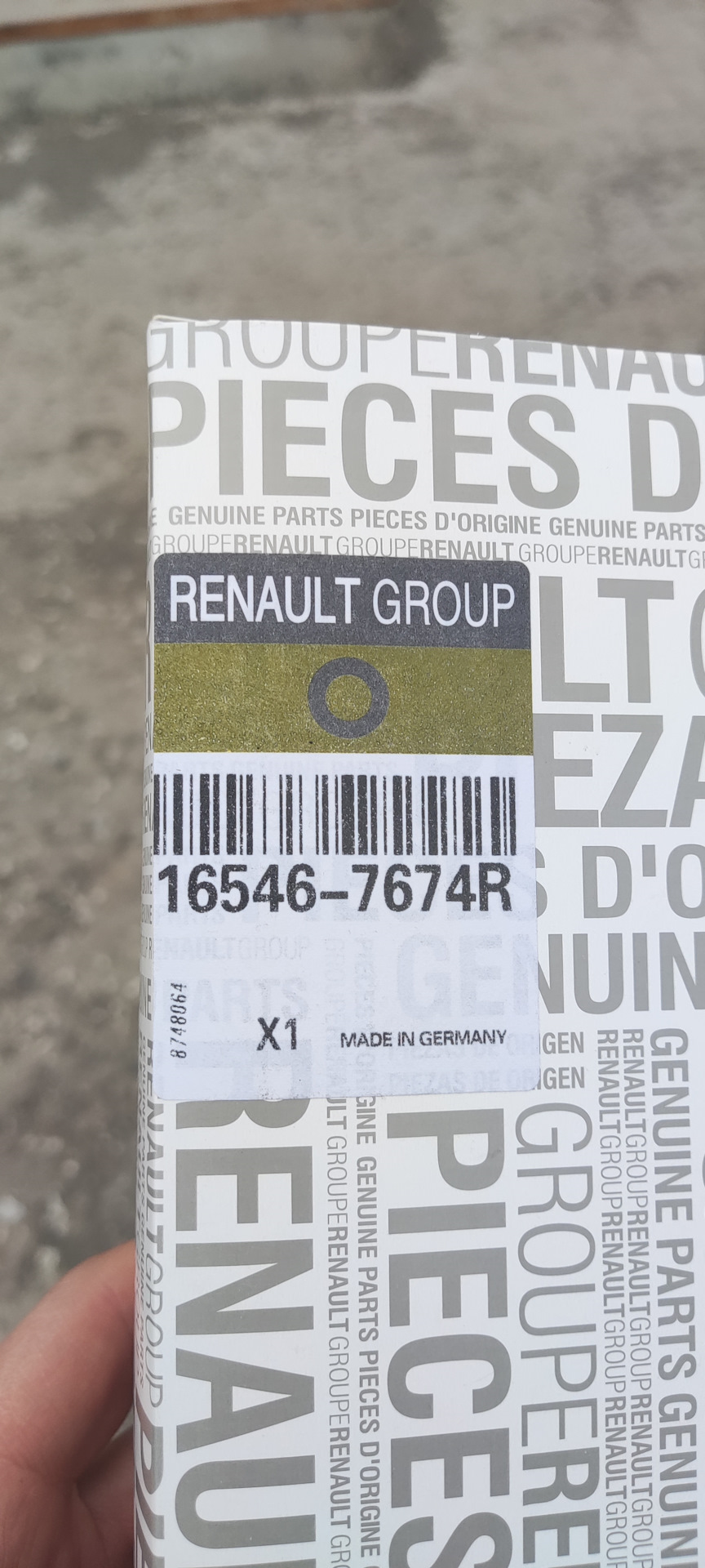 165467674R Фильтр воздушный RENAULT | Запчасти на DRIVE2