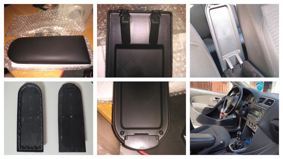#1 Кожанная крышка подлокотника + антискрип. — Volkswagen Polo ...