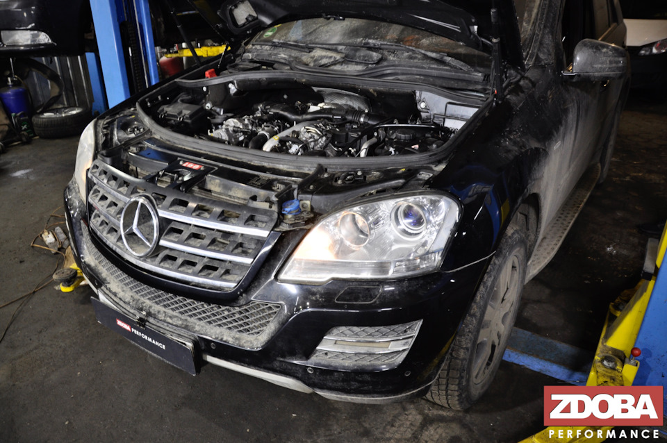 Mercedes-Benz ML300 CDI W164 (OM642DE30LA 190hp) Удаление EGR и вихревых заслонок + Чип-Тюнинг ...