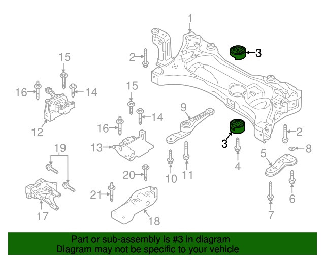 5Q0198037 Сайлентблок передней балки VAG | Запчасти на DRIVE2