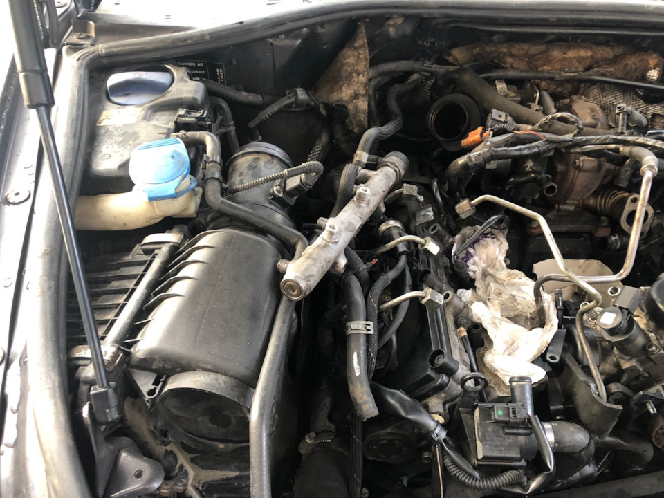 Переуплотнение маслообменика, напорной магистрали, обратной магистрали ...