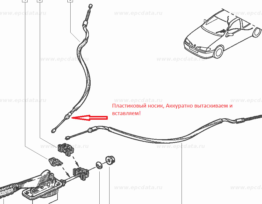 Замена тросов ручника Рено Меган 3 механический ручник (хетч) — Renault ...