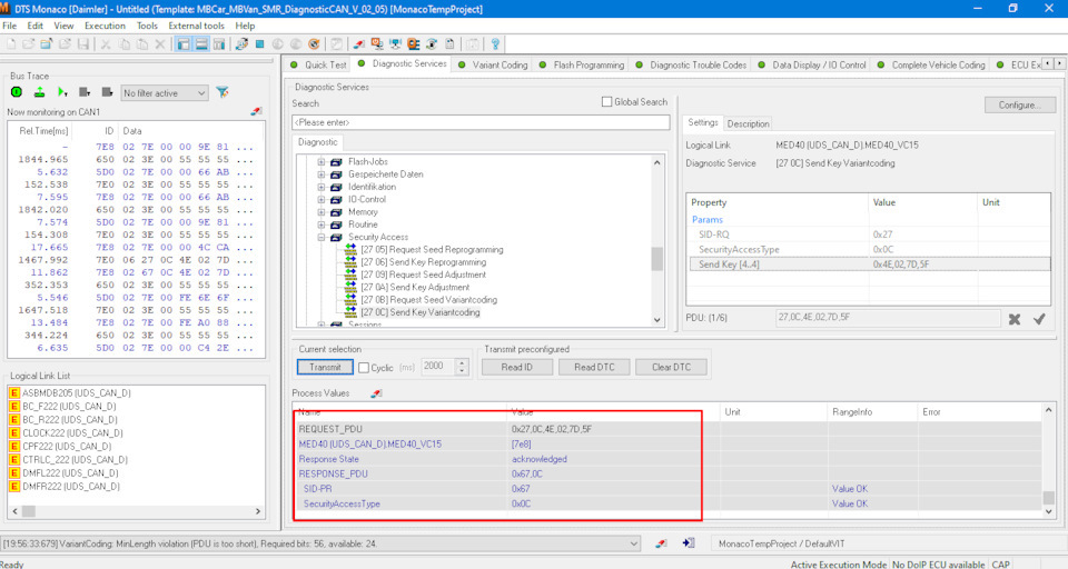 Кодировки, seed key и variant coding. Кодирование MED40 и отключение ...