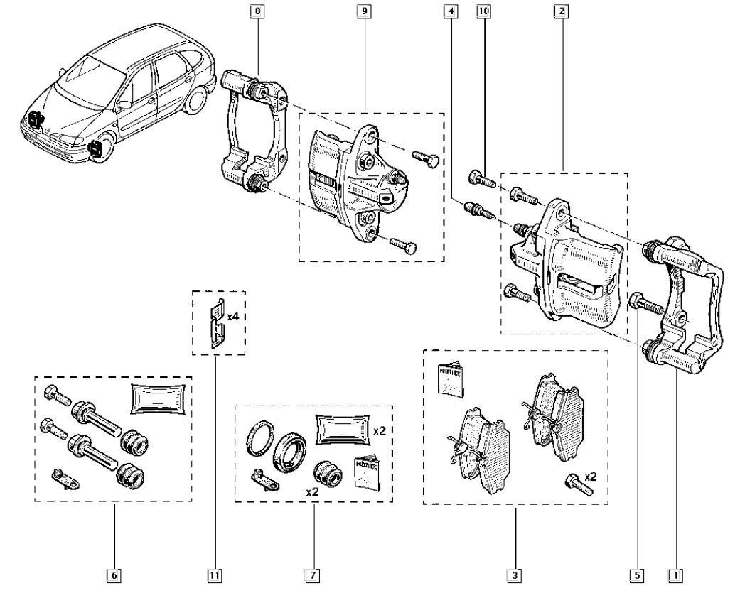 ПЕРЕДНИЕ СУППОРТА SCENIC 1 — Renault Scenic I, 2 л, 2002 года | своими ...