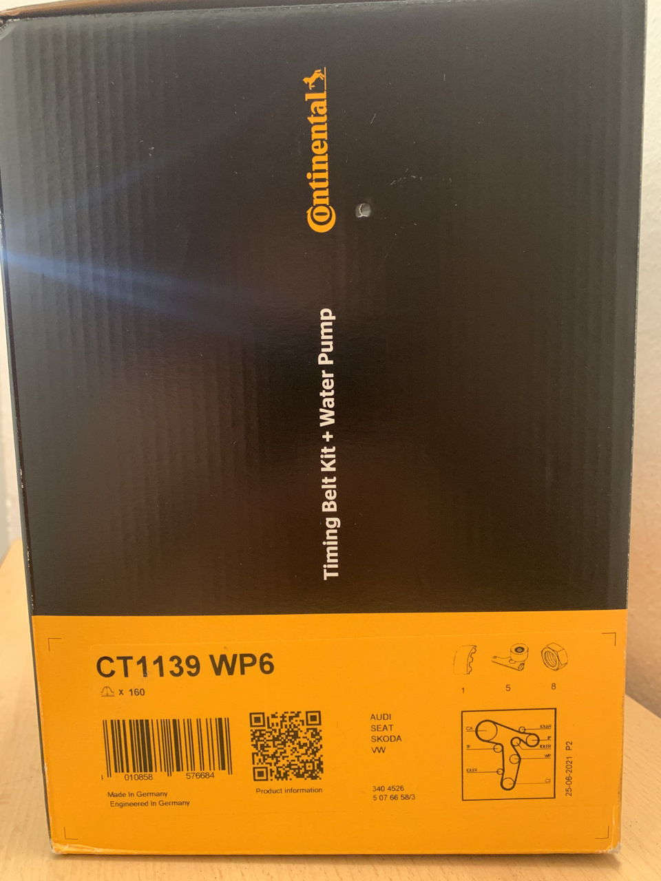 CT1139WP6 Комплект ГРМ с водяным насосом AUDI: A3 2.0 TDI/2.0 TDI ...