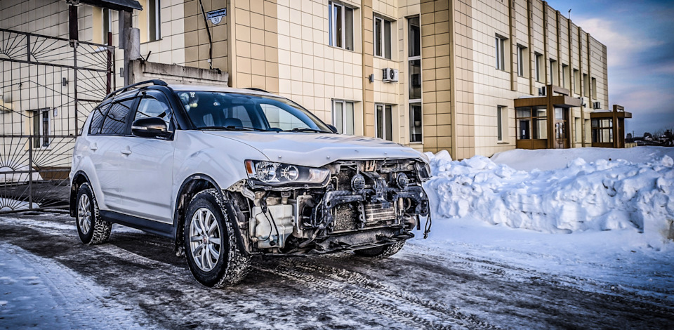 Переделка и замена бампера — Mitsubishi Outlander XL, 2,4 л, 2011 года ...